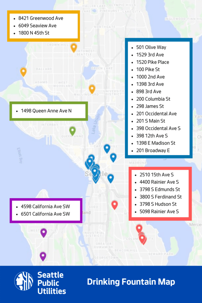 SPU Drinking Fountain Map - At Your Service